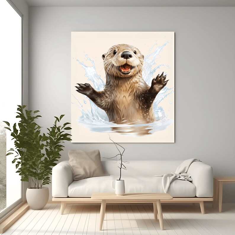 Watercolor Otter Clipart Set: 20 PNG & PDF Files (commercial Use) - Etsy