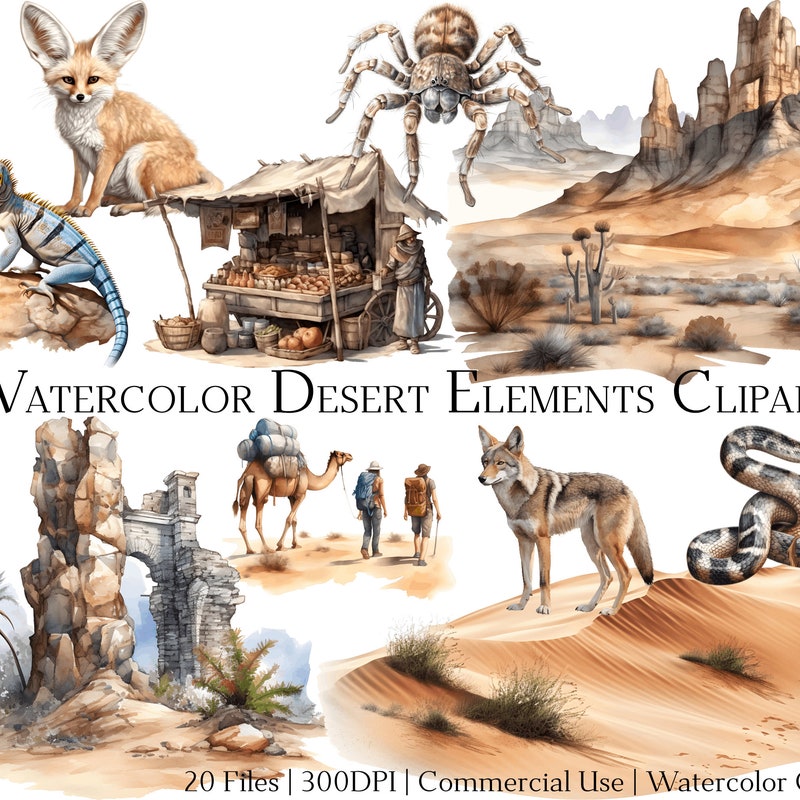 Desert Animals Clip Art - Etsy