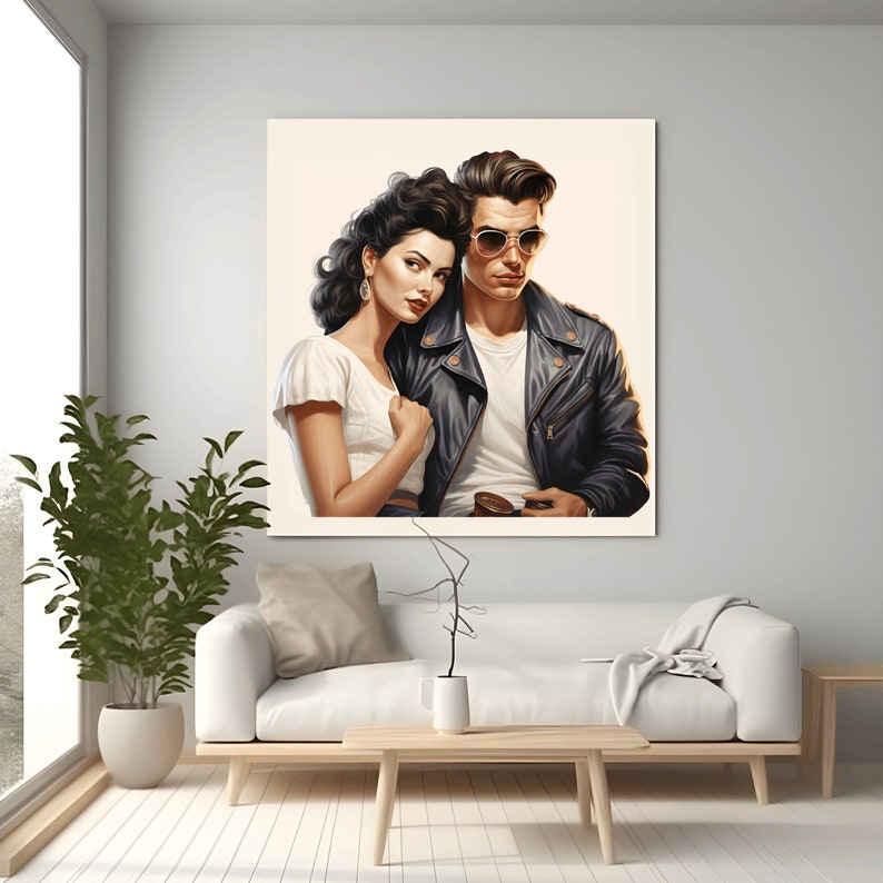Clipartset aquarel Retro Greasers: 20 png- en pdf-bestanden - Etsy België