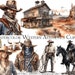 Watercolor Western Aesthetics Clipart Set of 20 Files With Instant ...