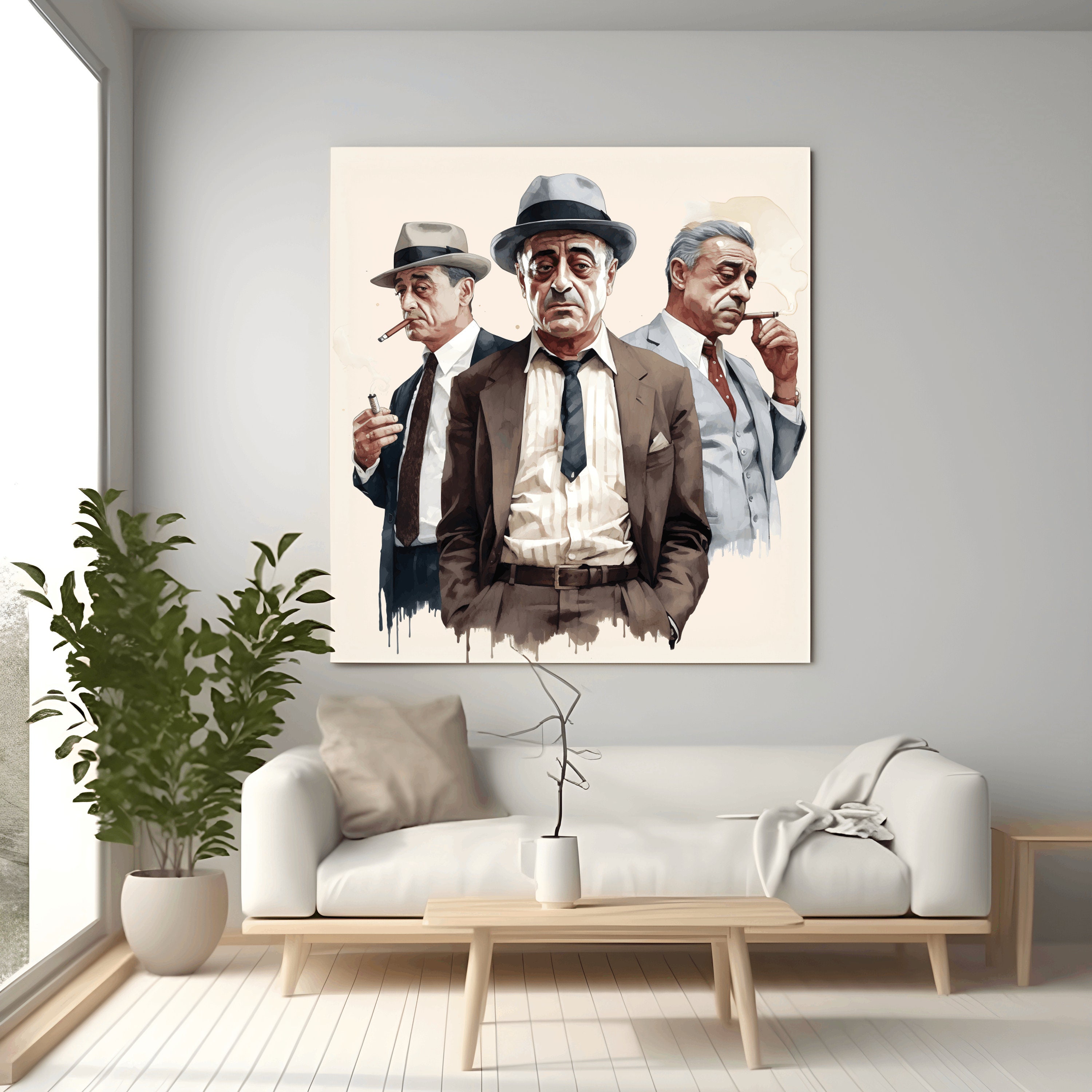 Watercolor Mafia Clipart Set: Gangsters, Mob Bosses (PNG + PDF) - Etsy