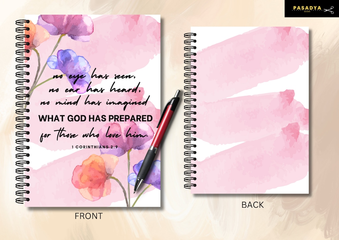 Prepared Christian Bible Verse Notebook Cover Design - Etsy