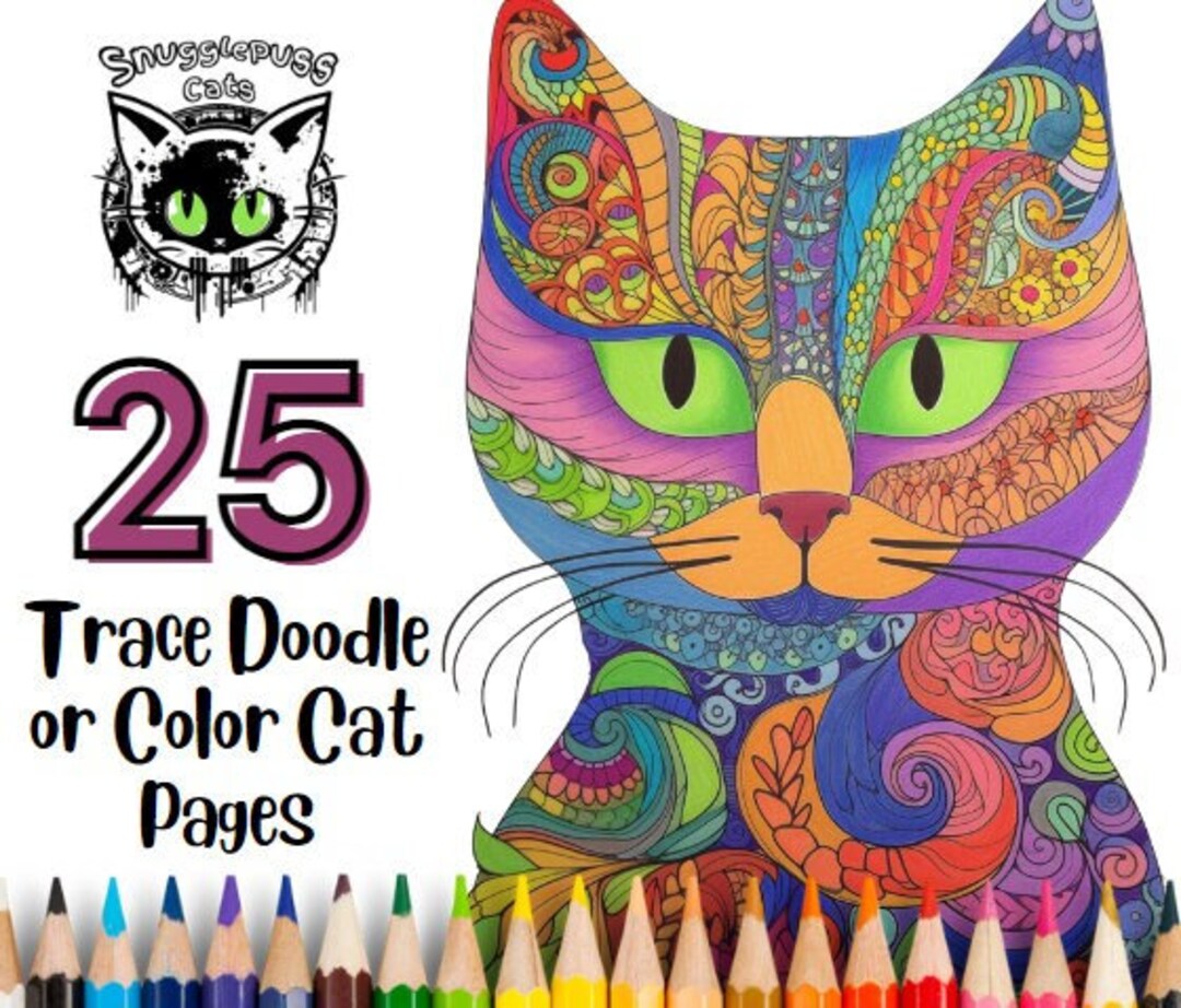 Coloring Book Cute Cats Learn to Draw Snugglepusscats Tracing Aids and ...