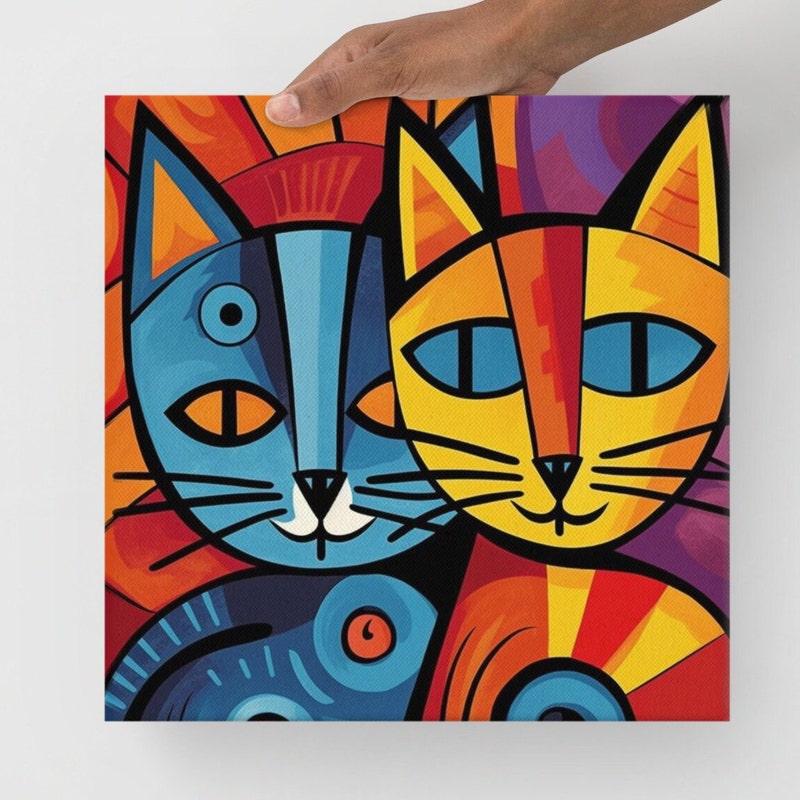Picasso Cat - Etsy
