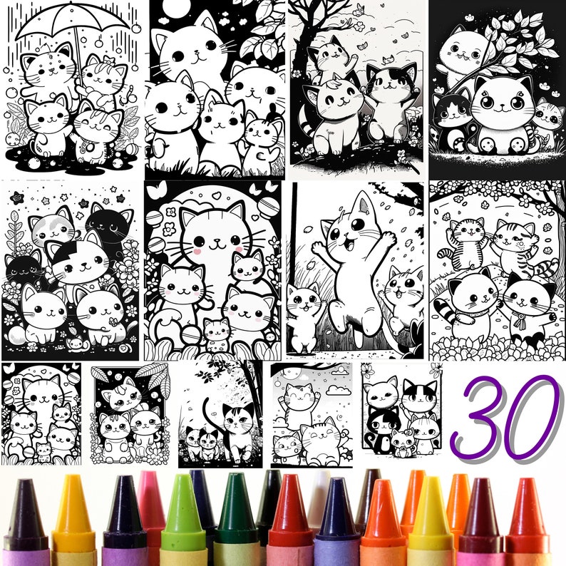 Super Cute Cats 2 Coloring, Cute Cat Coloring Pages Enjoy Coloring Page ...