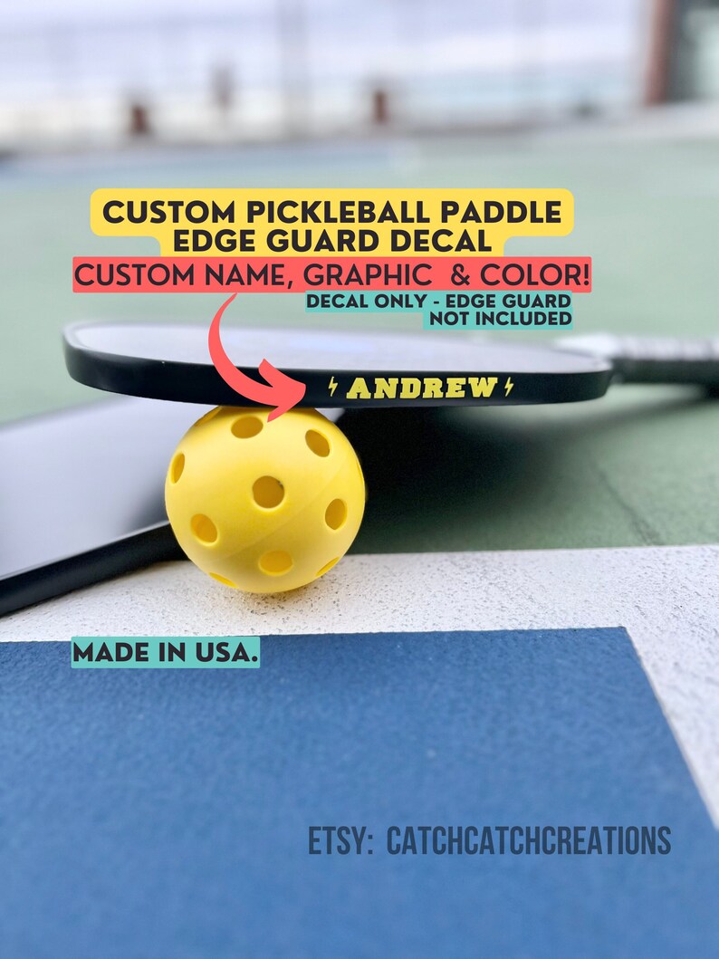 Custom Pickleball Paddle Label Paddle Sticker Pickleball Decal - Etsy