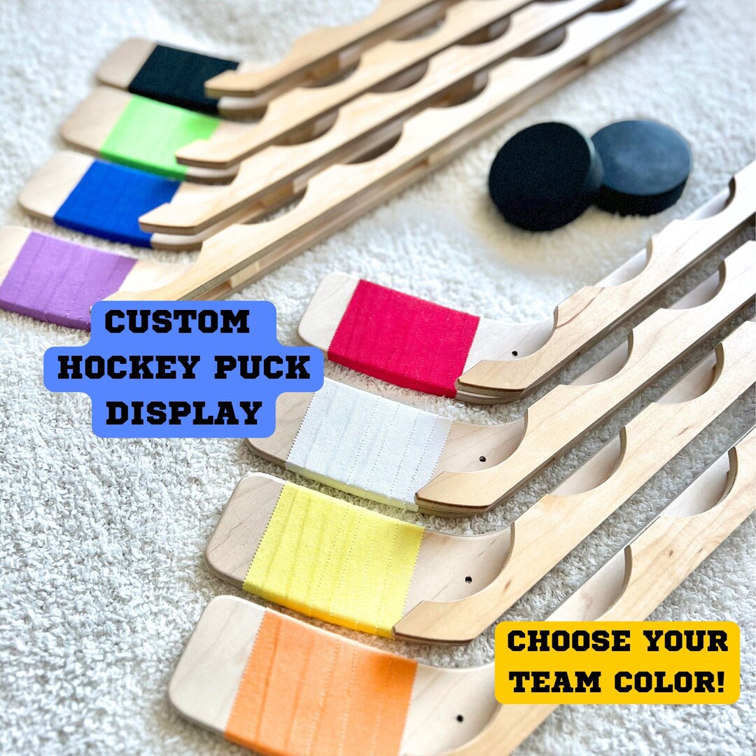 Custom Hockey Puck Display Personalized Case Puck Holder Shelf Nursery ...