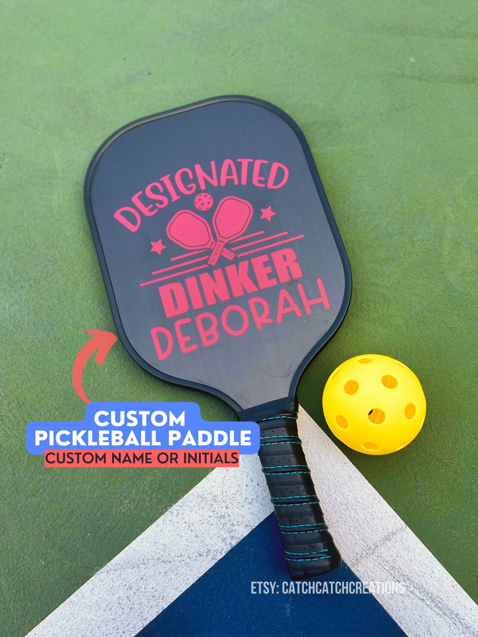 Custom Pickleball Paddle Personalized Racquet Pickleball Name - Etsy