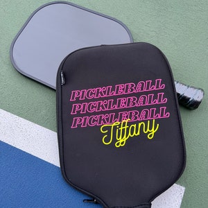 Custom Pickleball Paddle Cover Personalized Pickleball Case Racquet ...