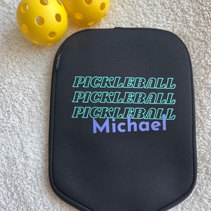 Custom Pickleball Paddle Cover Personalized Pickleball Case Racquet ...