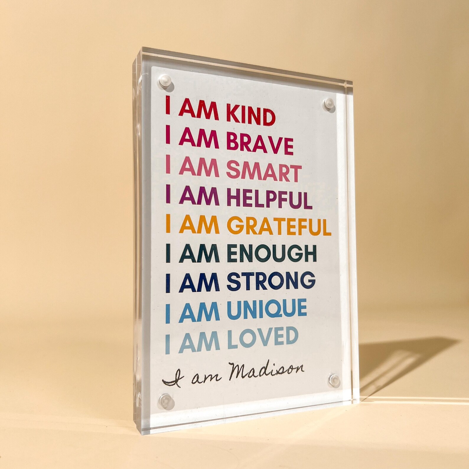 Personalized Affirmation Gift Girl Decor Bedroom Gift Nursery Sign ...