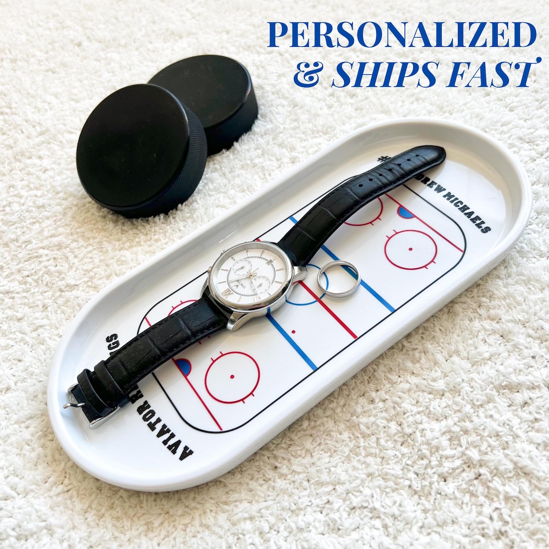 Custom Hockey Display Tray Catchall Valentine's Day Gift for Boyfriend ...