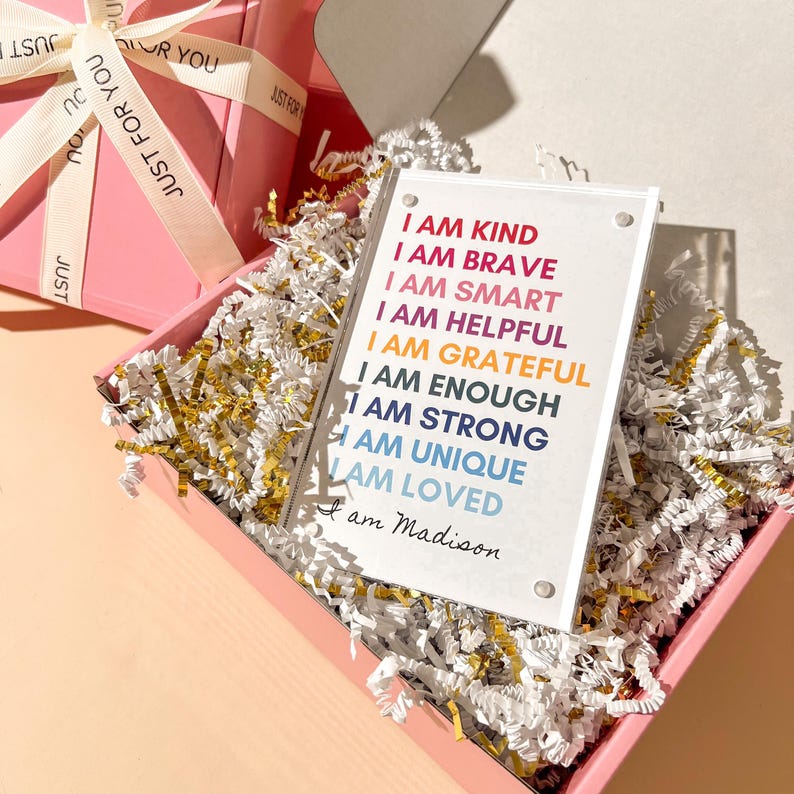 Personalized Affirmation Gift Girl Decor Bedroom Gift Nursery Sign ...