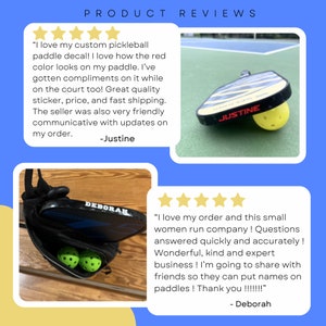 Custom Pickleball Paddle Label Paddle Sticker Pickleball Decal ...
