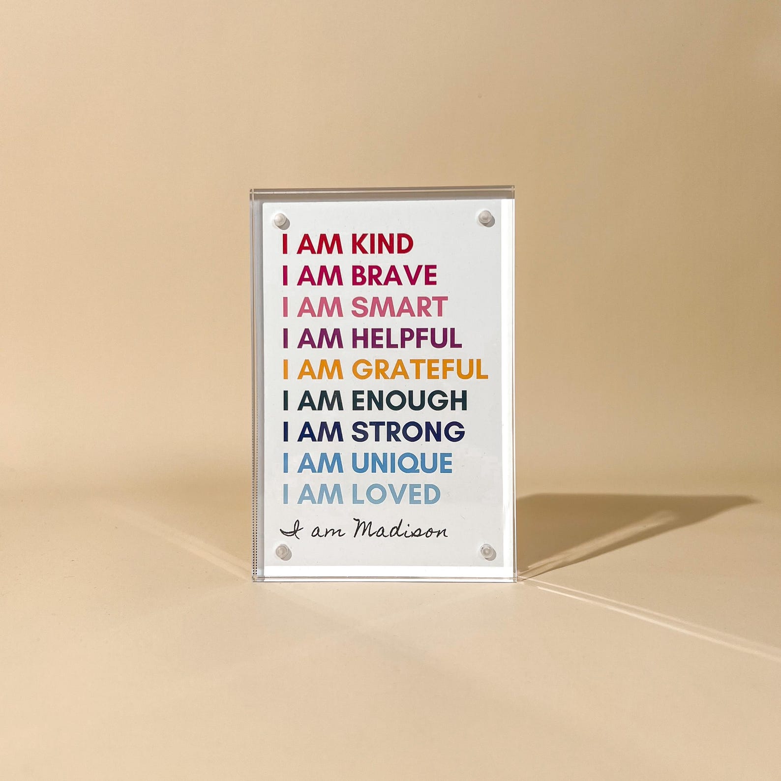 Personalized Affirmation Gift Girl Decor Bedroom Gift Nursery Sign ...