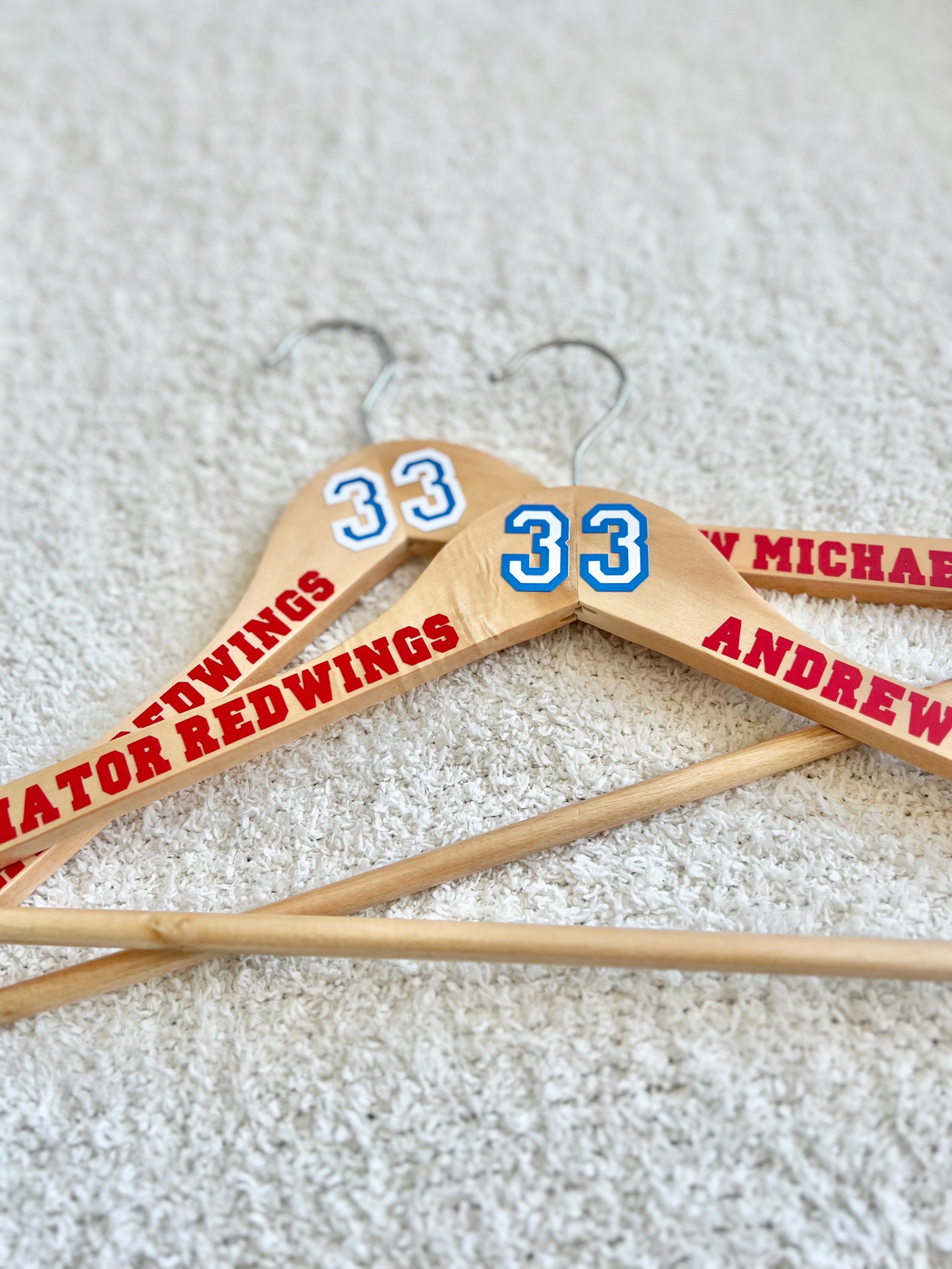 Set of 2 Custom Sport Jersey Hanger for Kids Sport Jersey - Etsy