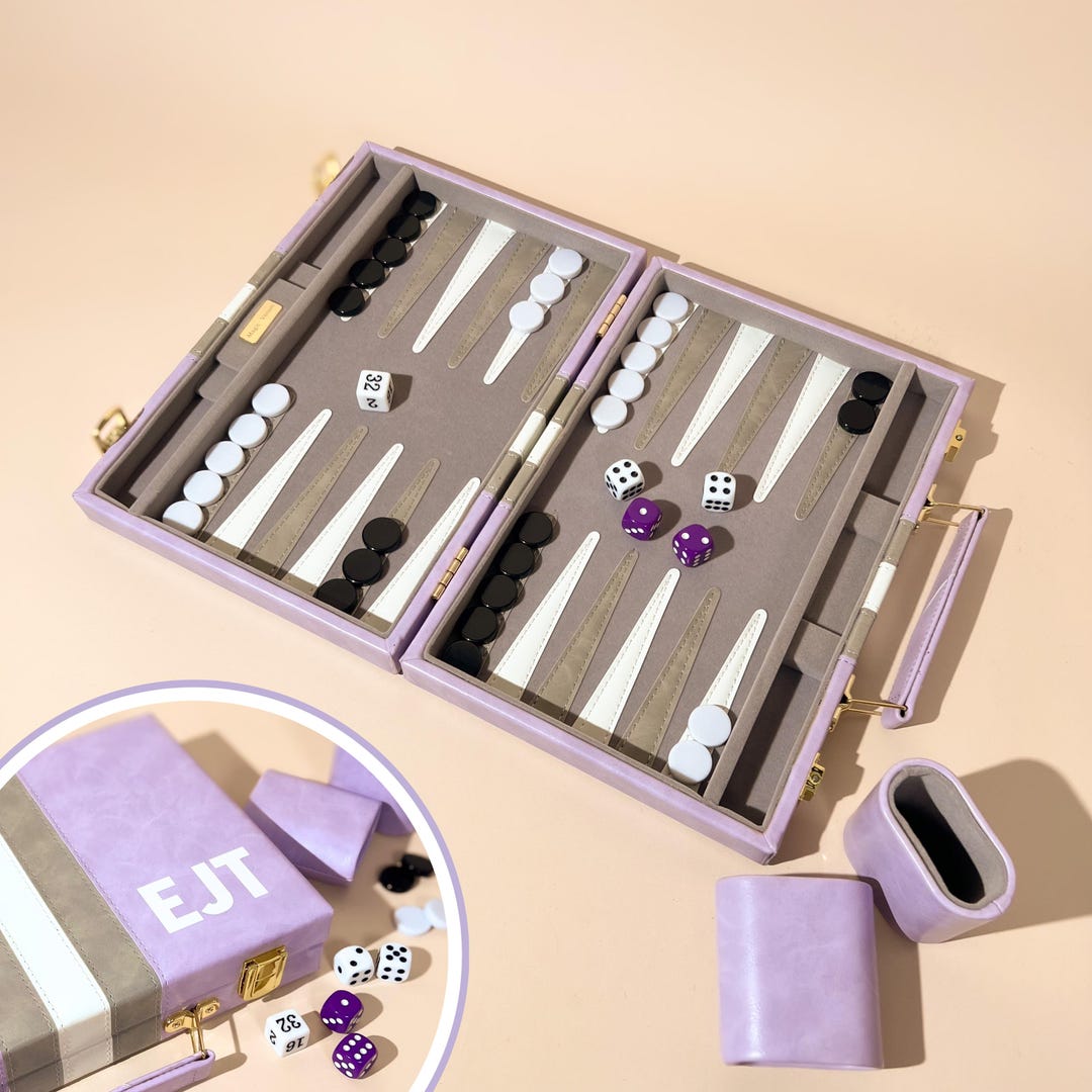 Custom Backgammon Set Travel Board Games Personalized Gift Lover ...