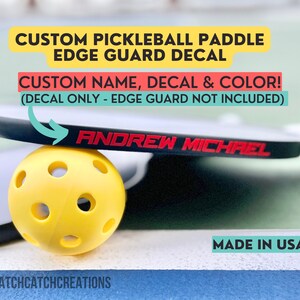 Custom Pickleball Paddle Label Edge Guard Decal Pickleball Paddle ...