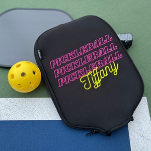 Custom Pickleball Paddle Cover Personalized Pickleball Case Racquet ...