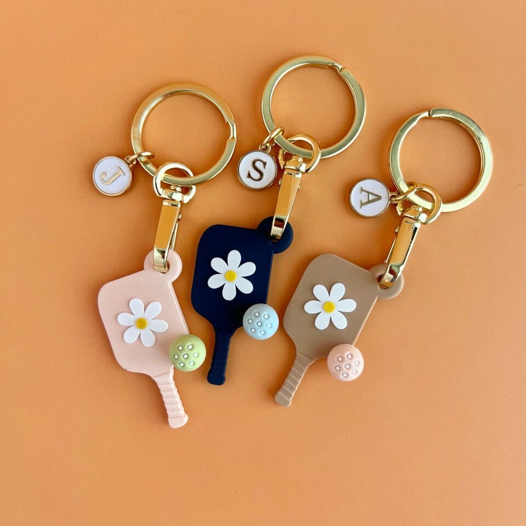 Personalized Pickleball Paddle Keychain With Daisy Birth Flower Gift ...