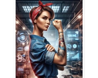 Rosie the Riveter Sticker, Rosie the Riveter Laptop Sticker, Hydro ...