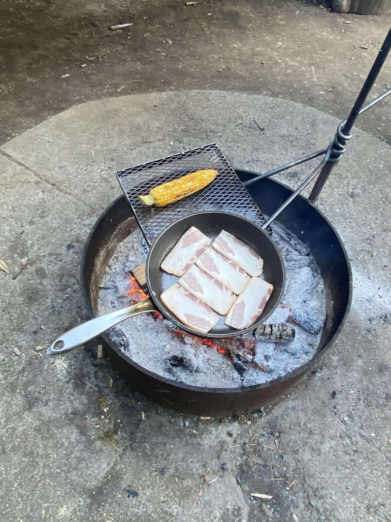Hand Forged Campfire Tripod Grill Attachment - Etsy