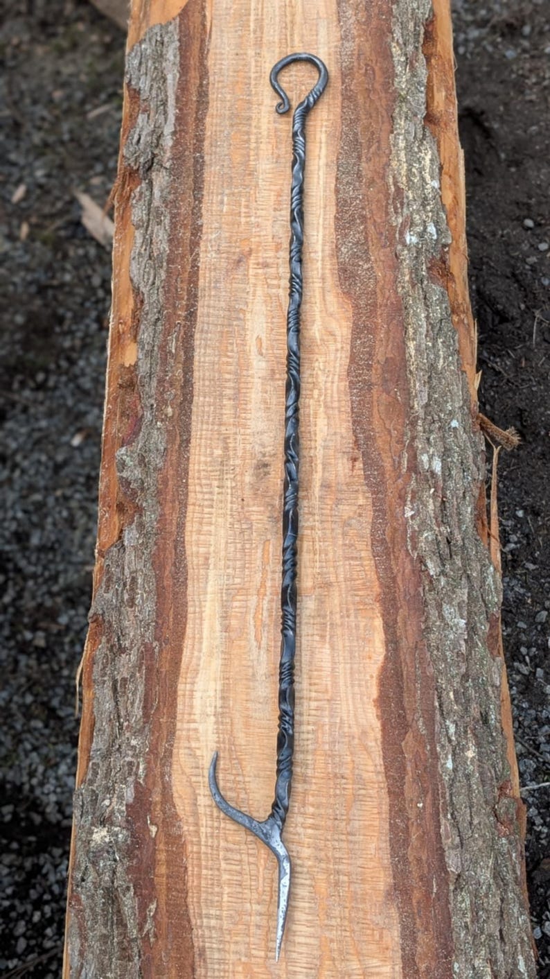 Hand Forged Fire Poker - Etsy