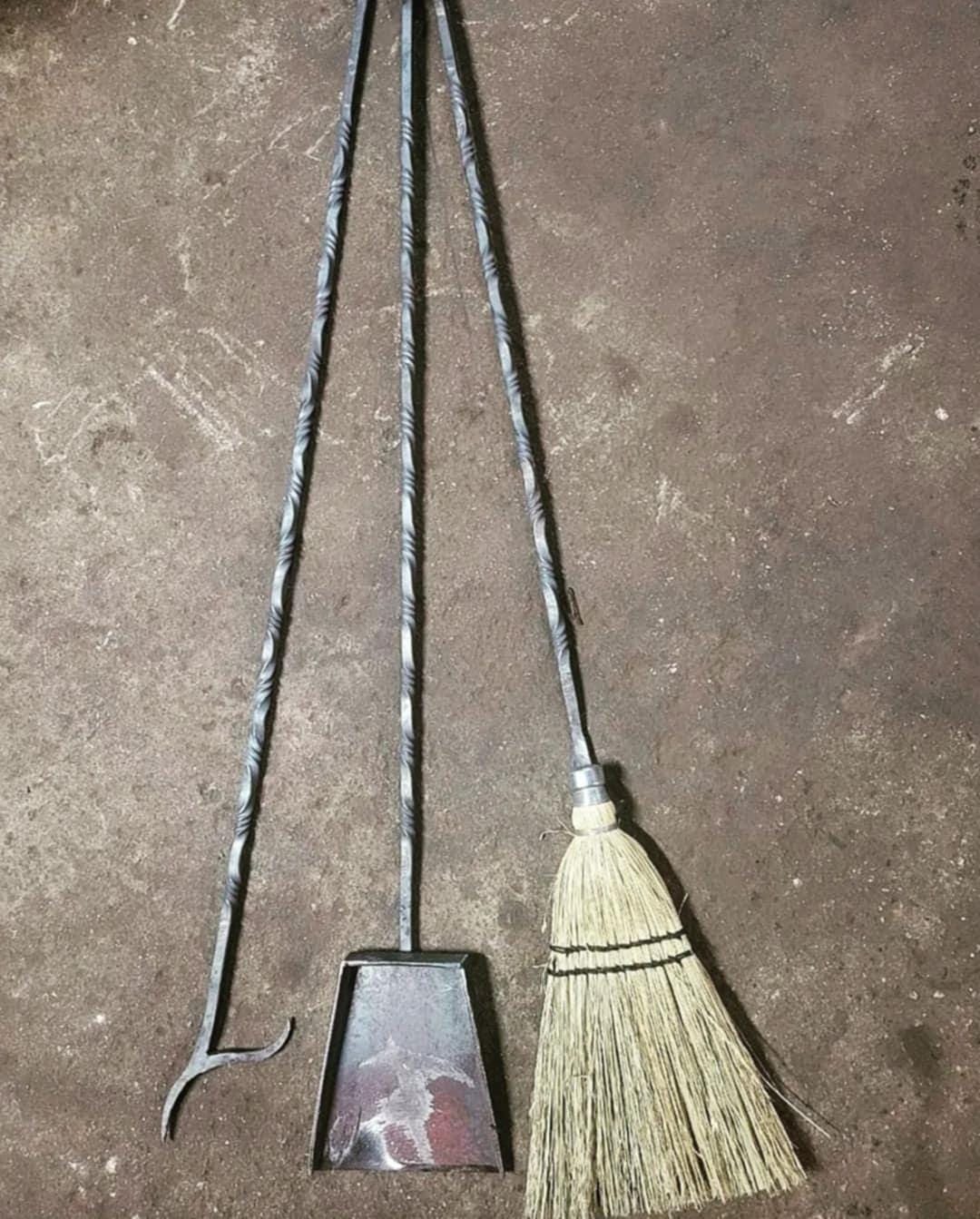 Hand Forged Fire Pit/wood Stove Tool Set - Etsy