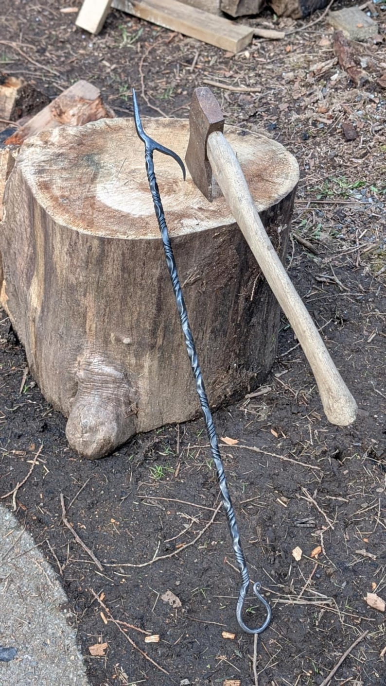 Hand Forged Fire Poker - Etsy