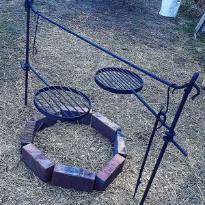 Hand Forged Campfire Tripod Grill Attachment - Etsy