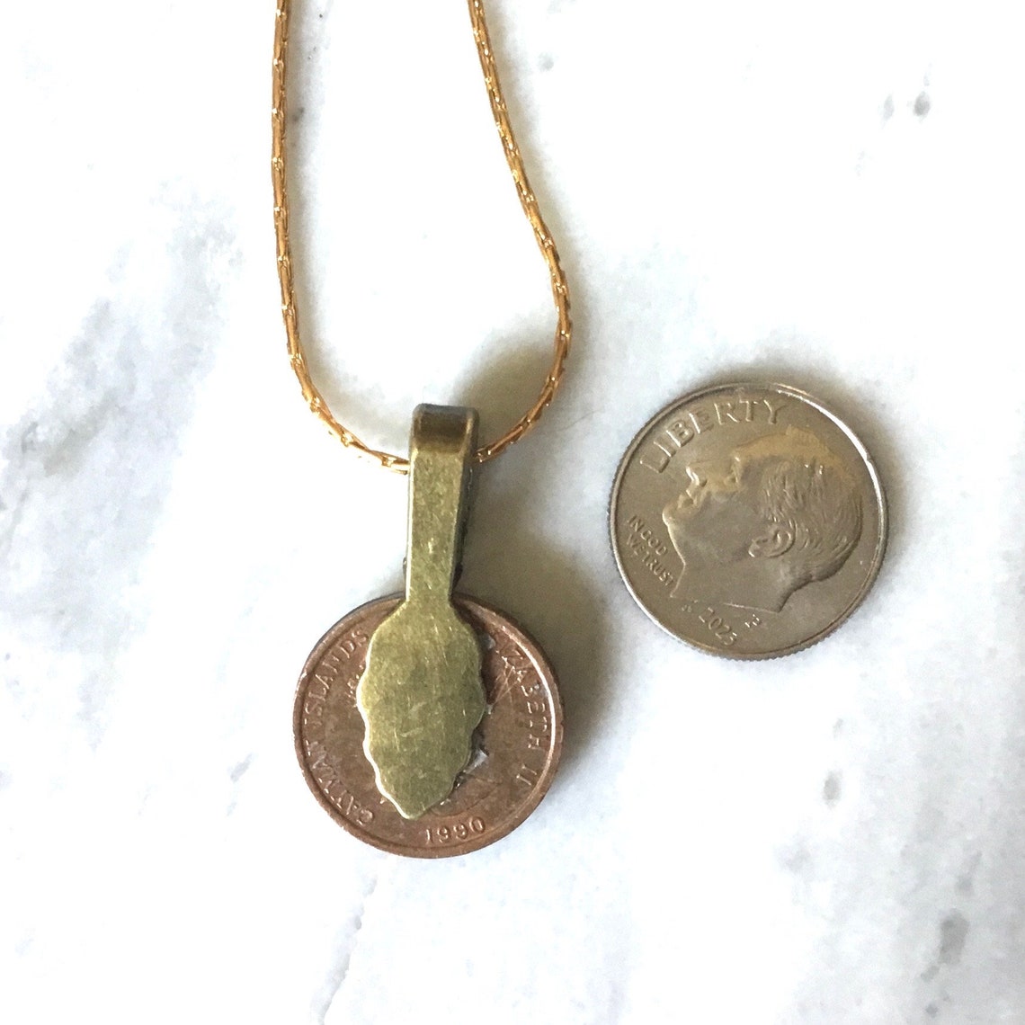 Coin Jewelry, Coin Pendant Necklace, Painted Coins, Hand Painted Cayman ...