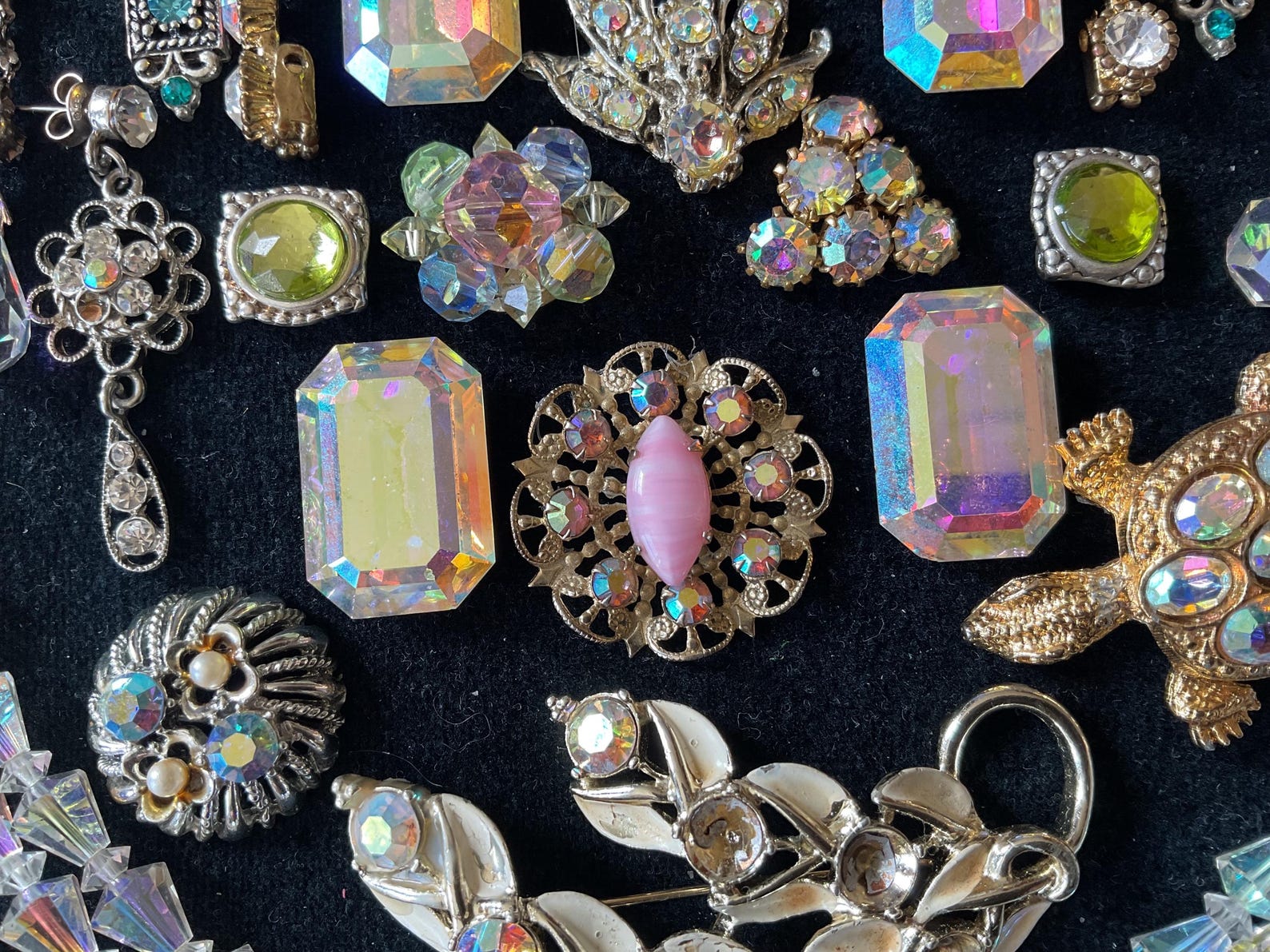 Lot of Vintage Rhinestone Craft Jewelry Repurpose Upcycle Jewelry ...