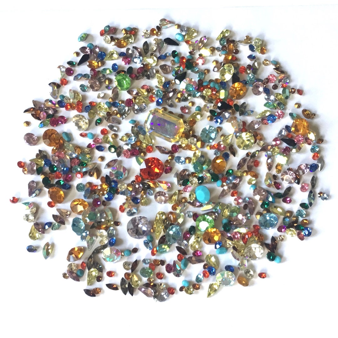 Vintage Rhinestones, Swarovski Rhinestones, Rhinestone Lot, Assorted ...