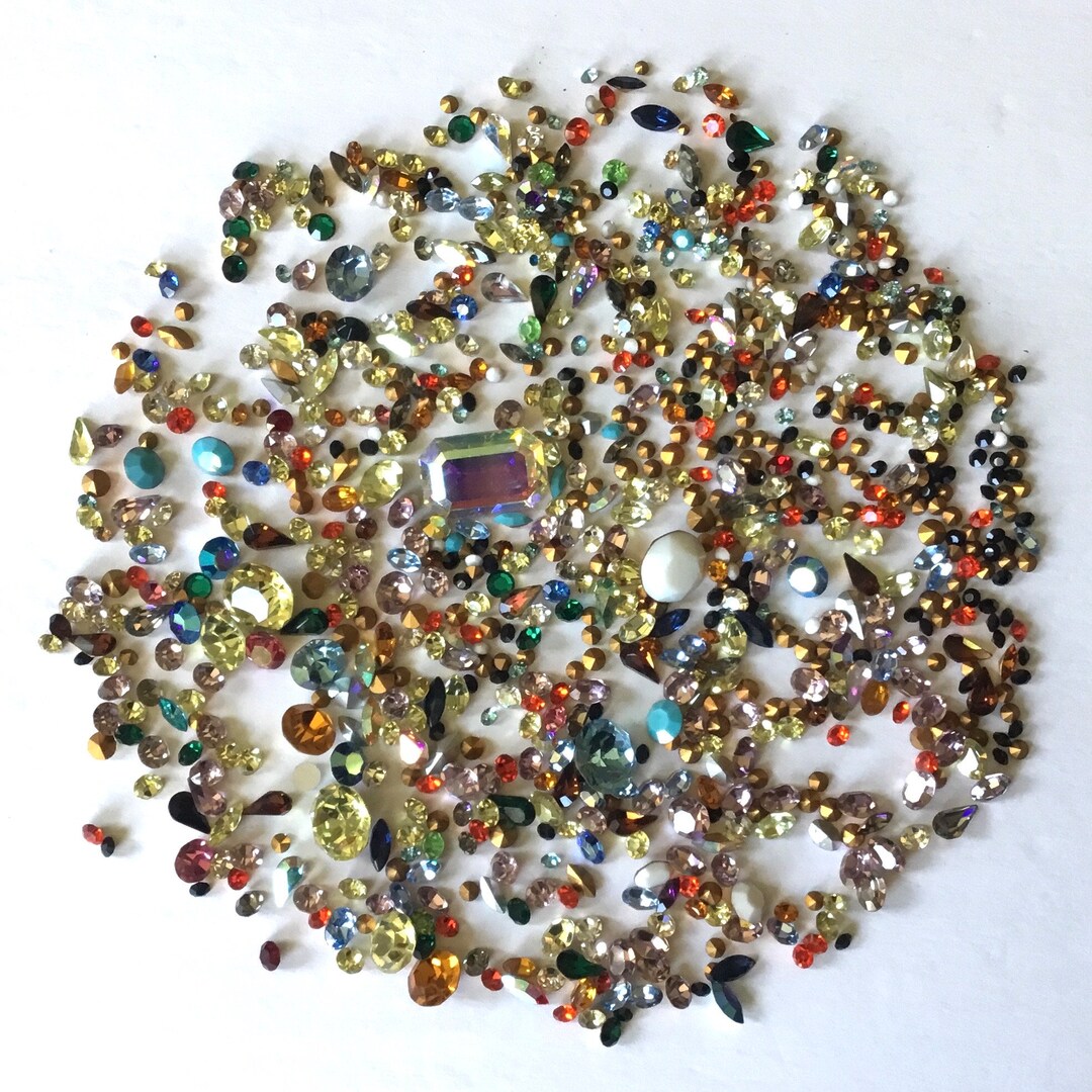 Vintage Rhinestones, Swarovski Rhinestones, Rhinestone Lot, Assorted ...