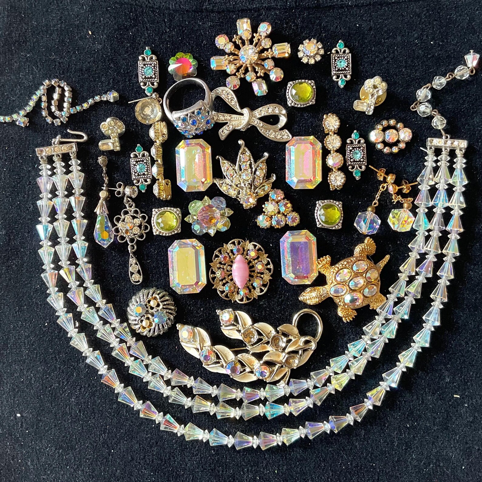 Lot of Vintage Rhinestone Craft Jewelry Repurpose Upcycle Jewelry ...
