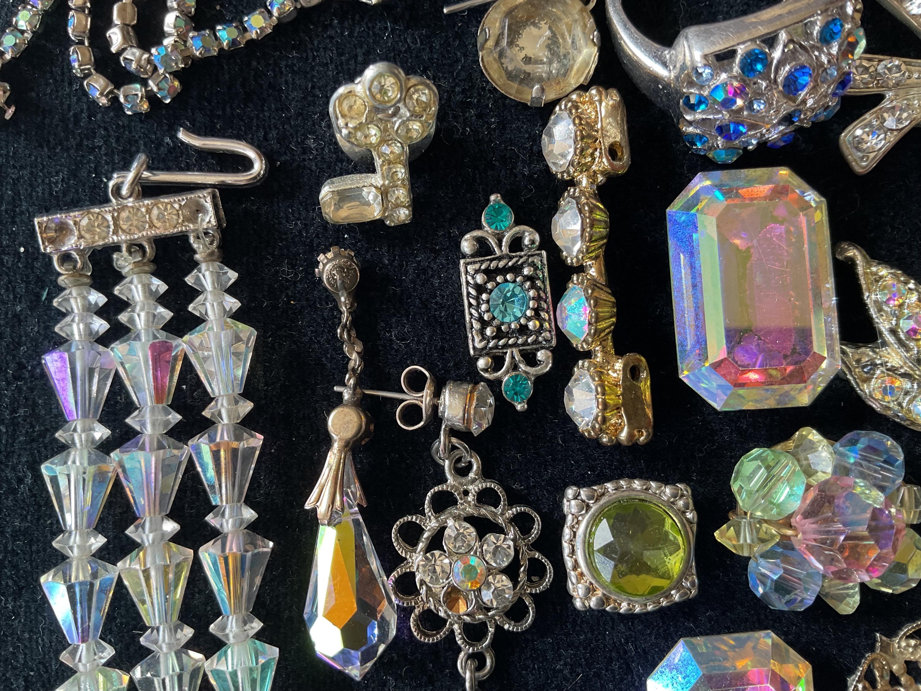 Lot of Vintage Rhinestone Craft Jewelry Repurpose Upcycle Jewelry ...