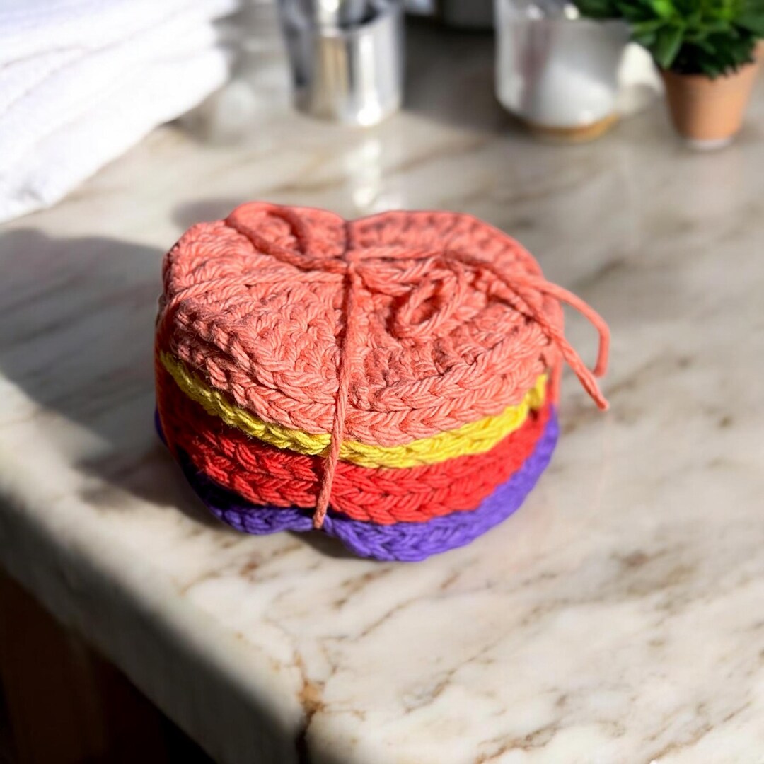 Crochet Cotton Round Set - Reusable Cotton Rounds - Set of 8 Cotton ...
