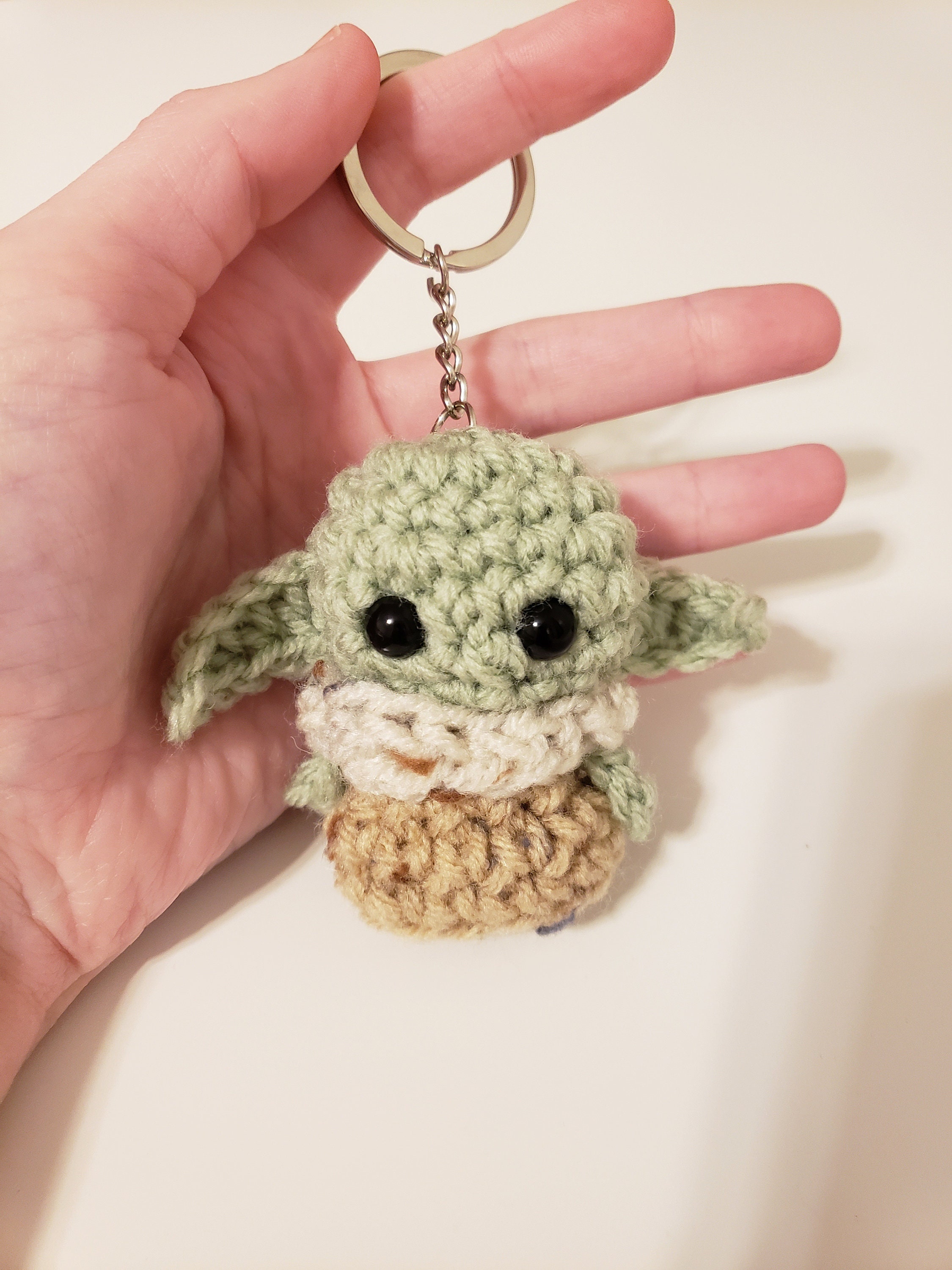 Baby Yoda/grogu Keychain (crochet) - Etsy