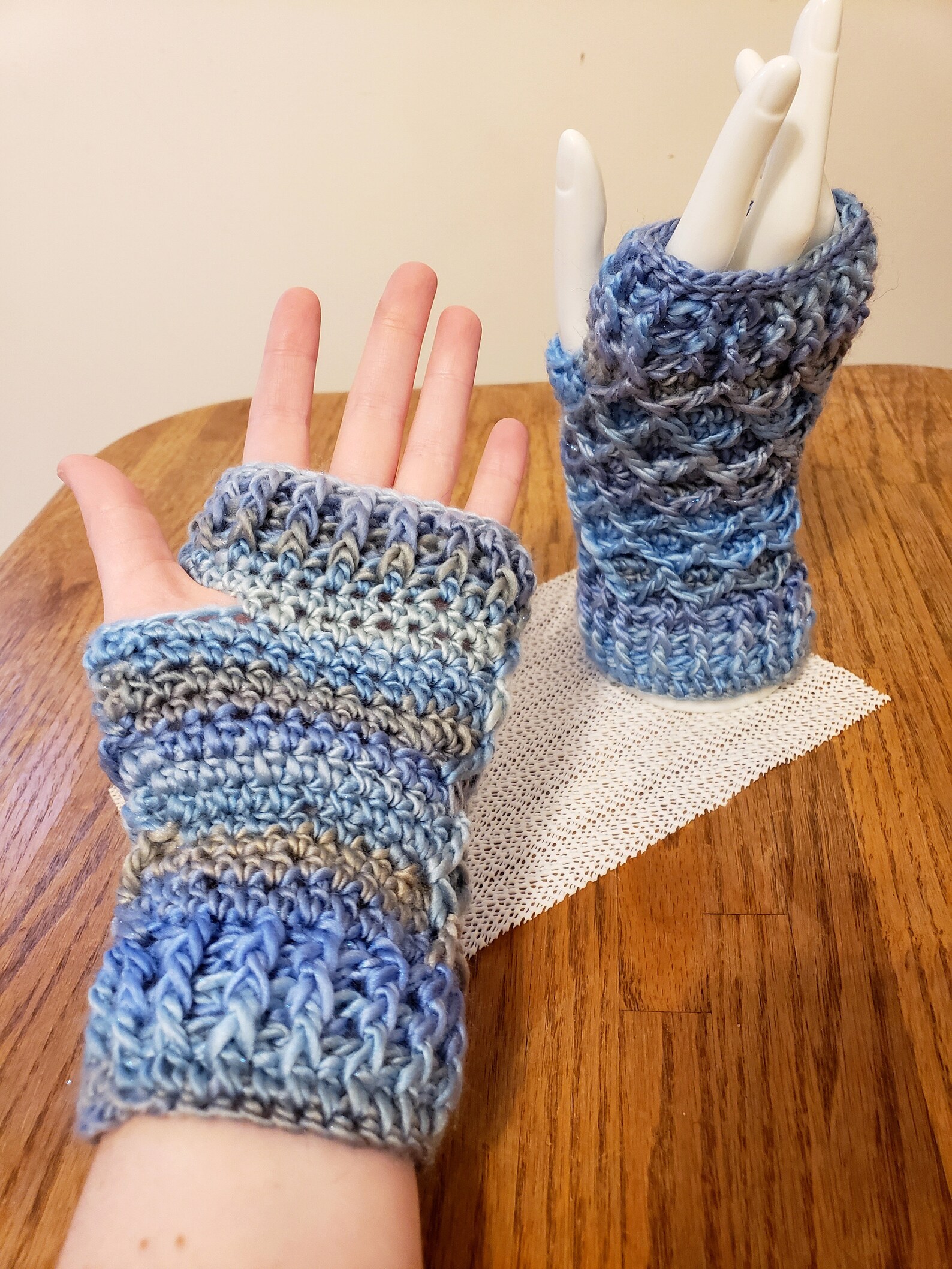 Multi-colored Soft Fingerless Gloves (crochet) - Etsy