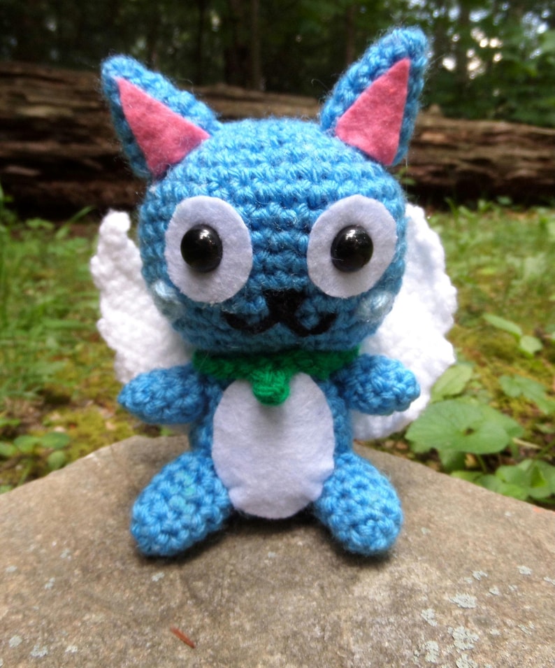 Fairy Tail Happy Plush (crochet Amigurumi) **MADE TO ORDER*** - Etsy