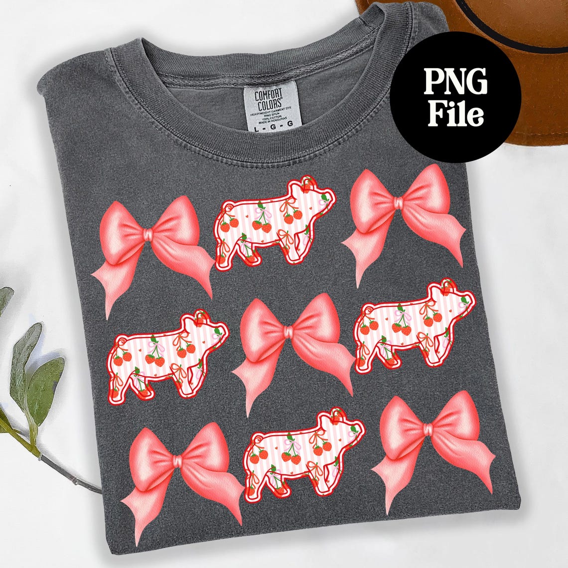 Pink Red Strawberry Pig PNG: County Fair Swine Digital Graphic, Hog ...