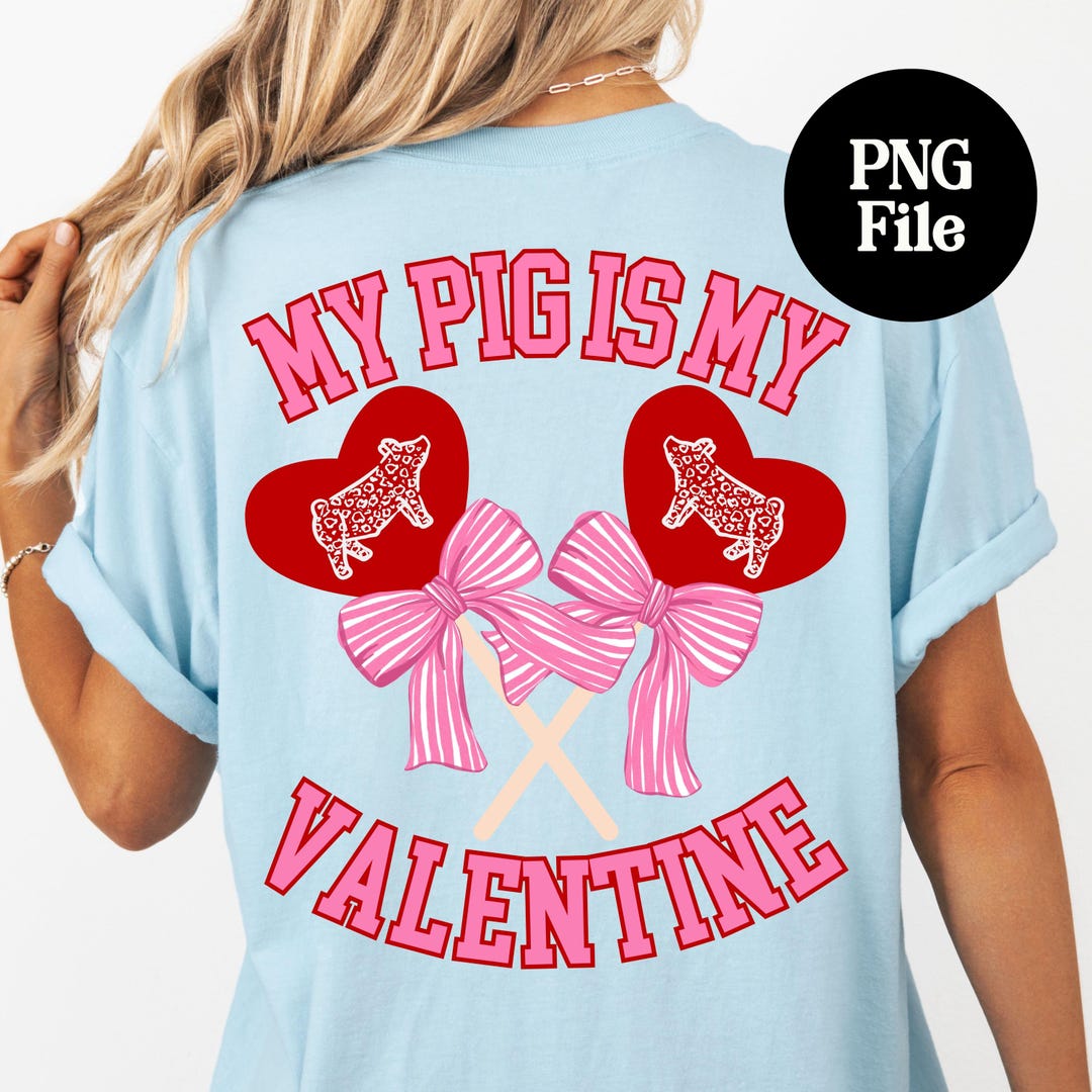 Pink Red Heart Valentines Pig PNG: County Fair Swine Graphic, Hog ...