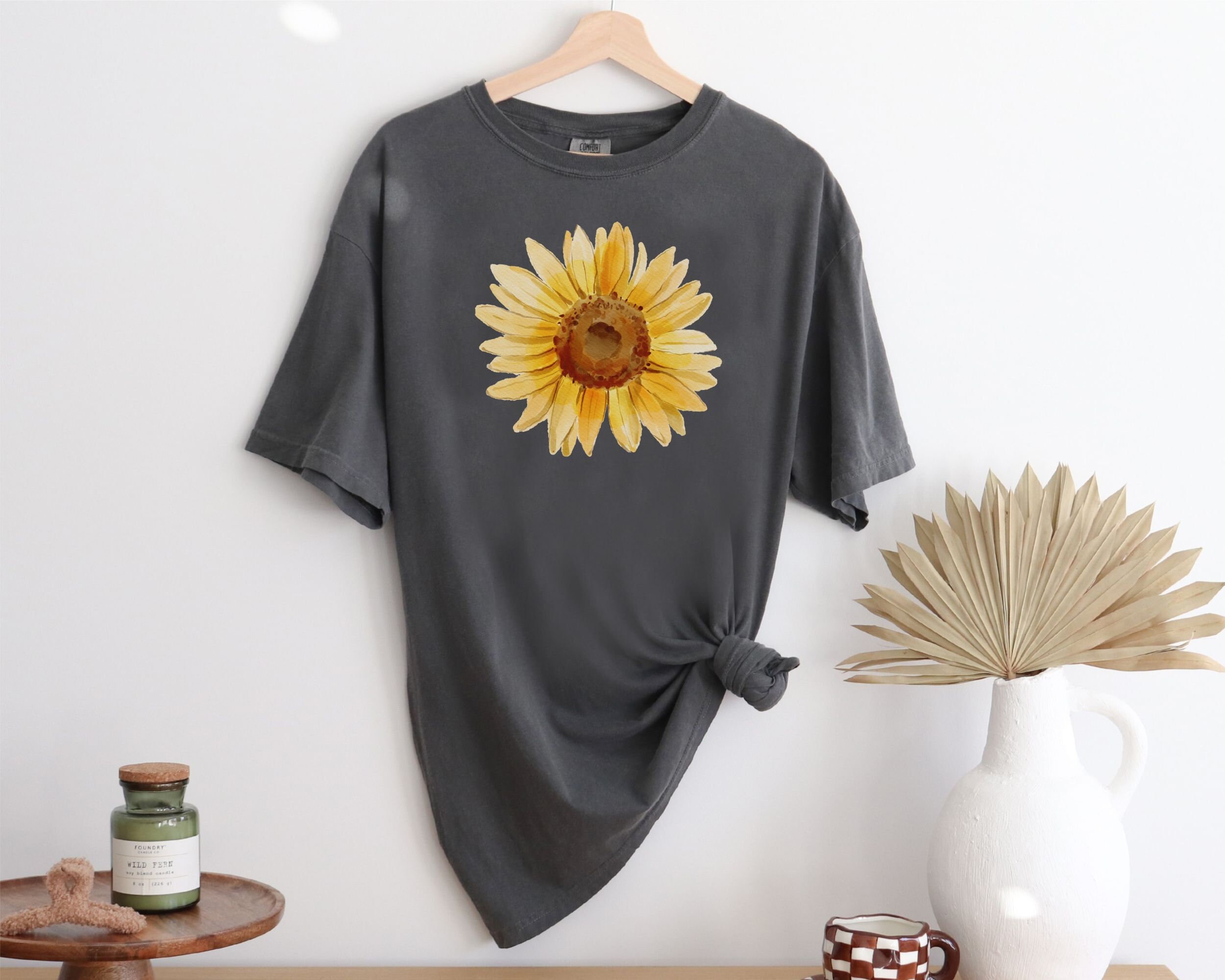 Sunflower Floral Tee Shirt Sun Flower Tshirt Garden T Womens - Etsy
