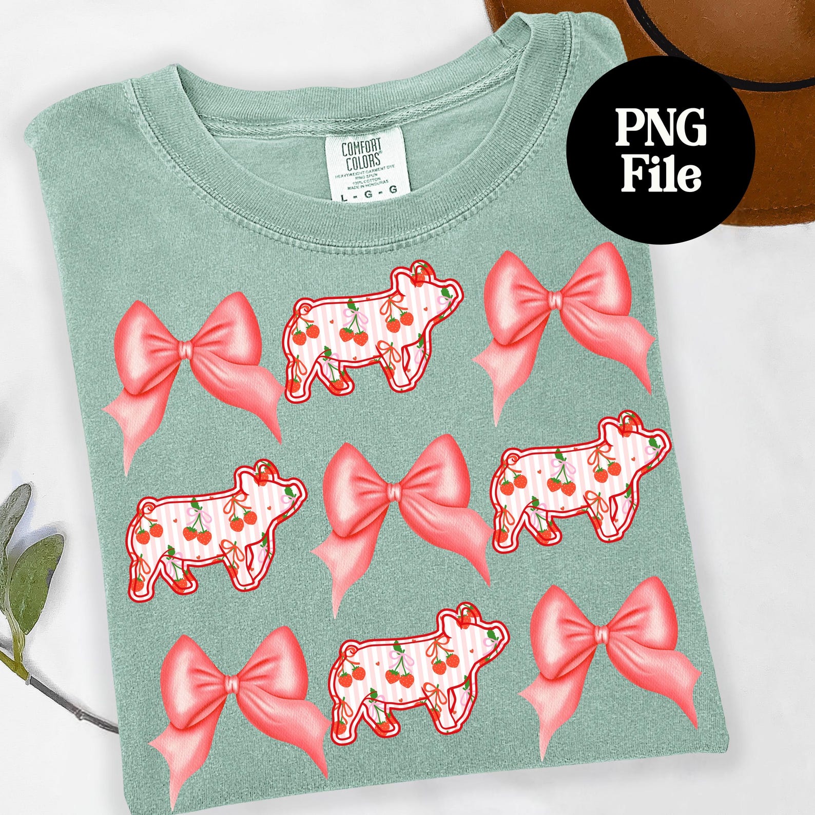 Pink Red Strawberry Pig PNG: County Fair Swine Digital Graphic, Hog ...