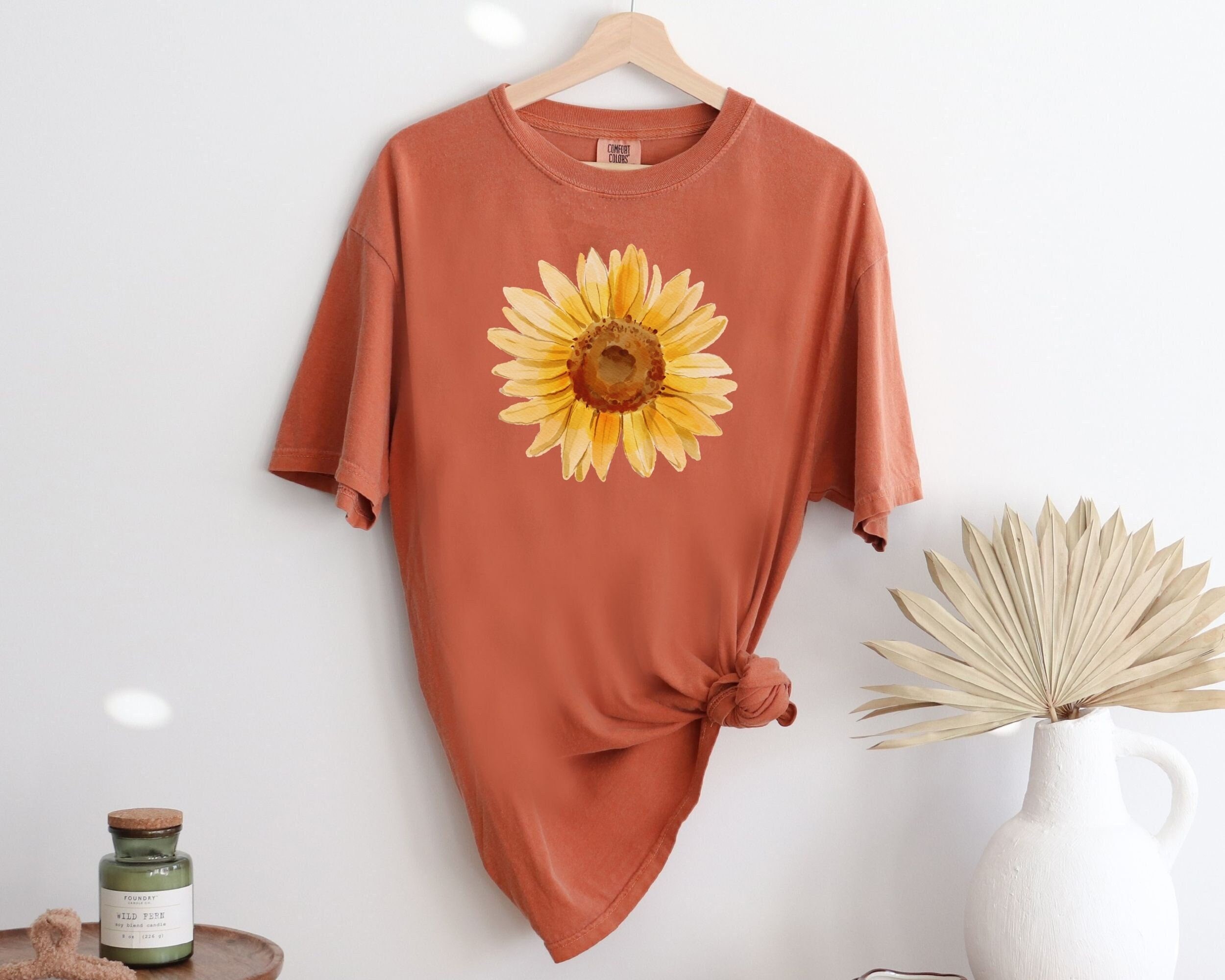 Sunflower Floral Tee Shirt Sun Flower Tshirt Garden T Womens - Etsy