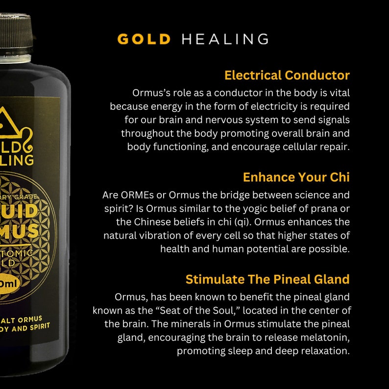 Liquid ORMUS 200ML Monatomic Gold + Magnesium, Known as MANA, MUFKUTZ, for Mind, Body & Spirit ...