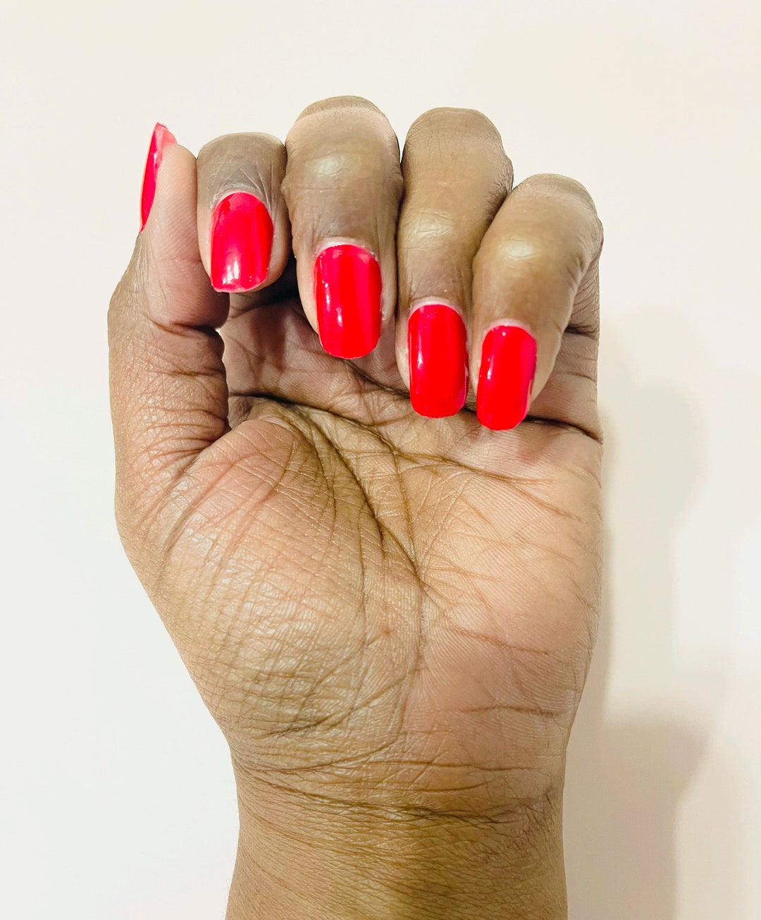 The Big Apple Full Nail Stickers Red Nail Wraps Red Stripped Nail ...