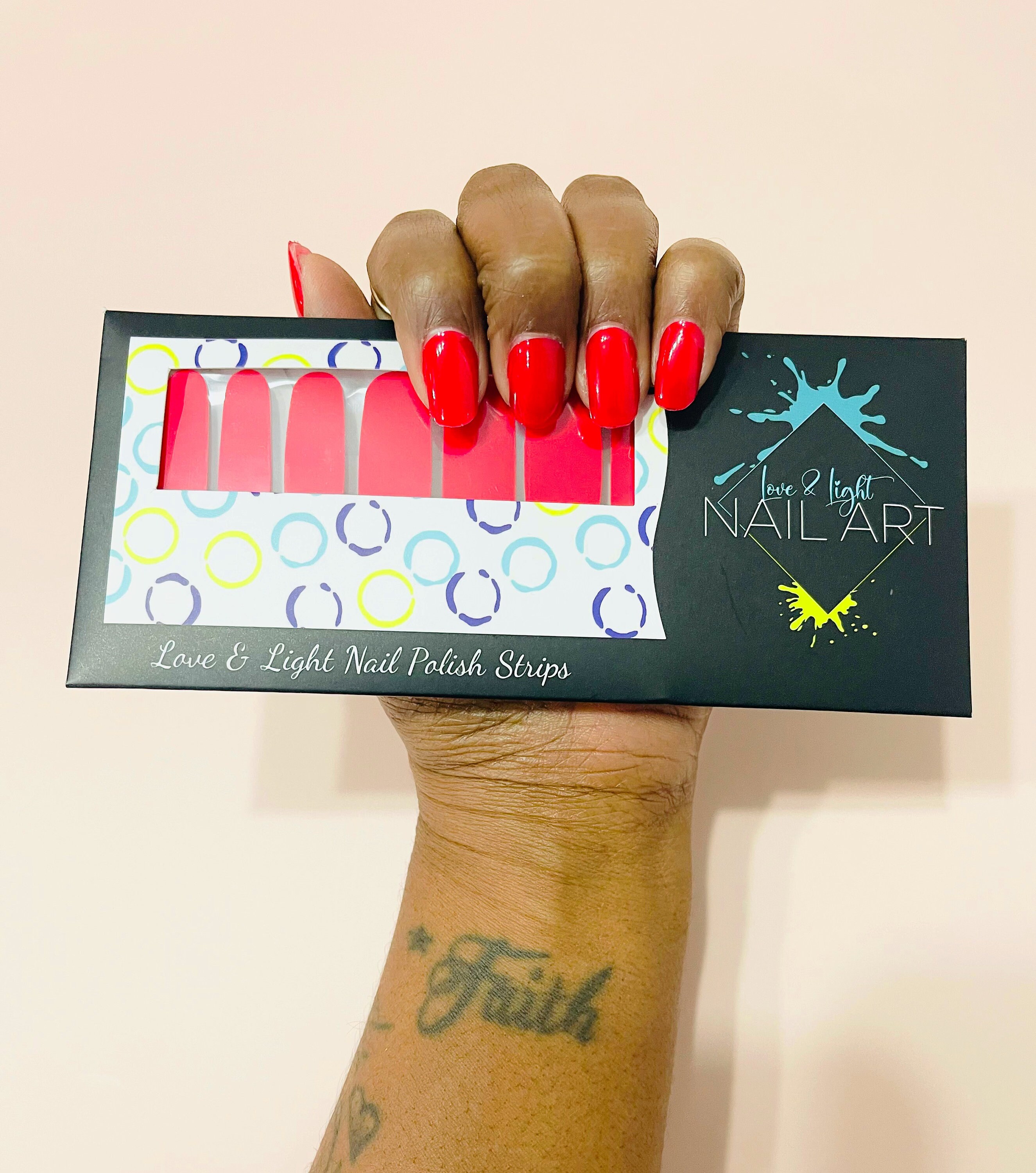 The Big Apple Full Nail Stickers Red Nail Wraps Red Stripped Nail ...