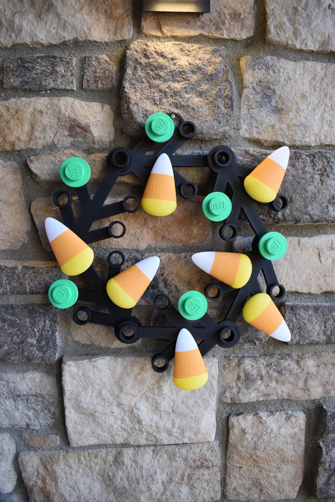 Giant Brick Halloween Wreath Design - Spooky Wall Decor - Door ...