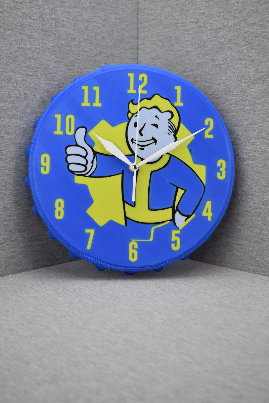 Fallout Themed Vault Boy Clock - 3D Printed Video Game Timepiece ...